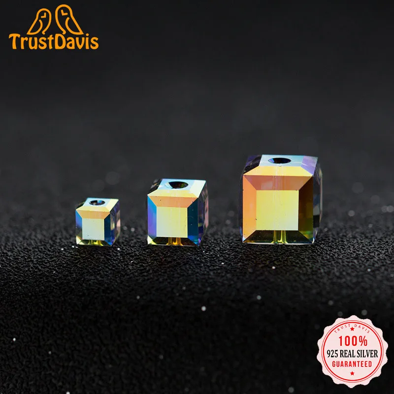 TrustDavis-New-Square-Sugar-AB-Color-Synthetic-Crystal-Beads-Charm ...