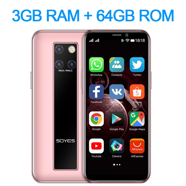 Small mini Android 9.0 smartphones cheap 4G Quad core Face ID cell ...