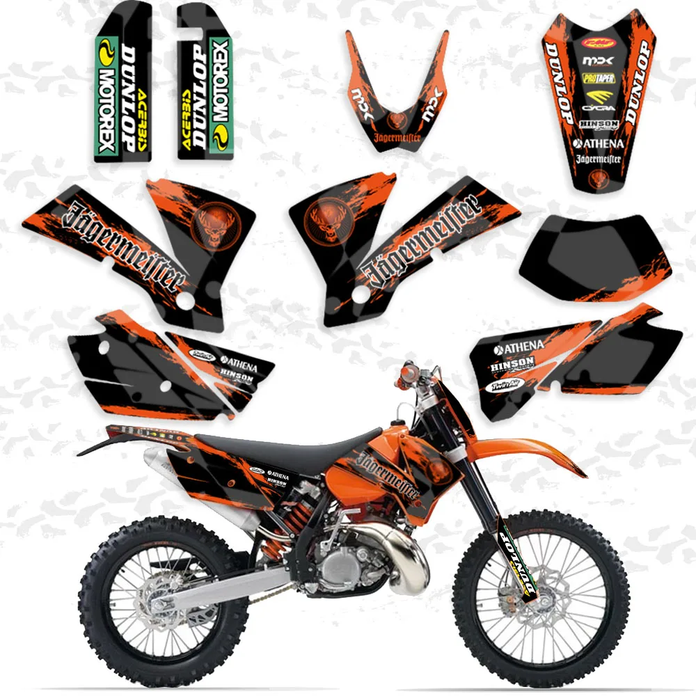 Team-Background-Graphic-Decal-Sticker-Kit-For-KTM-EXC-125-200-250-300 ...