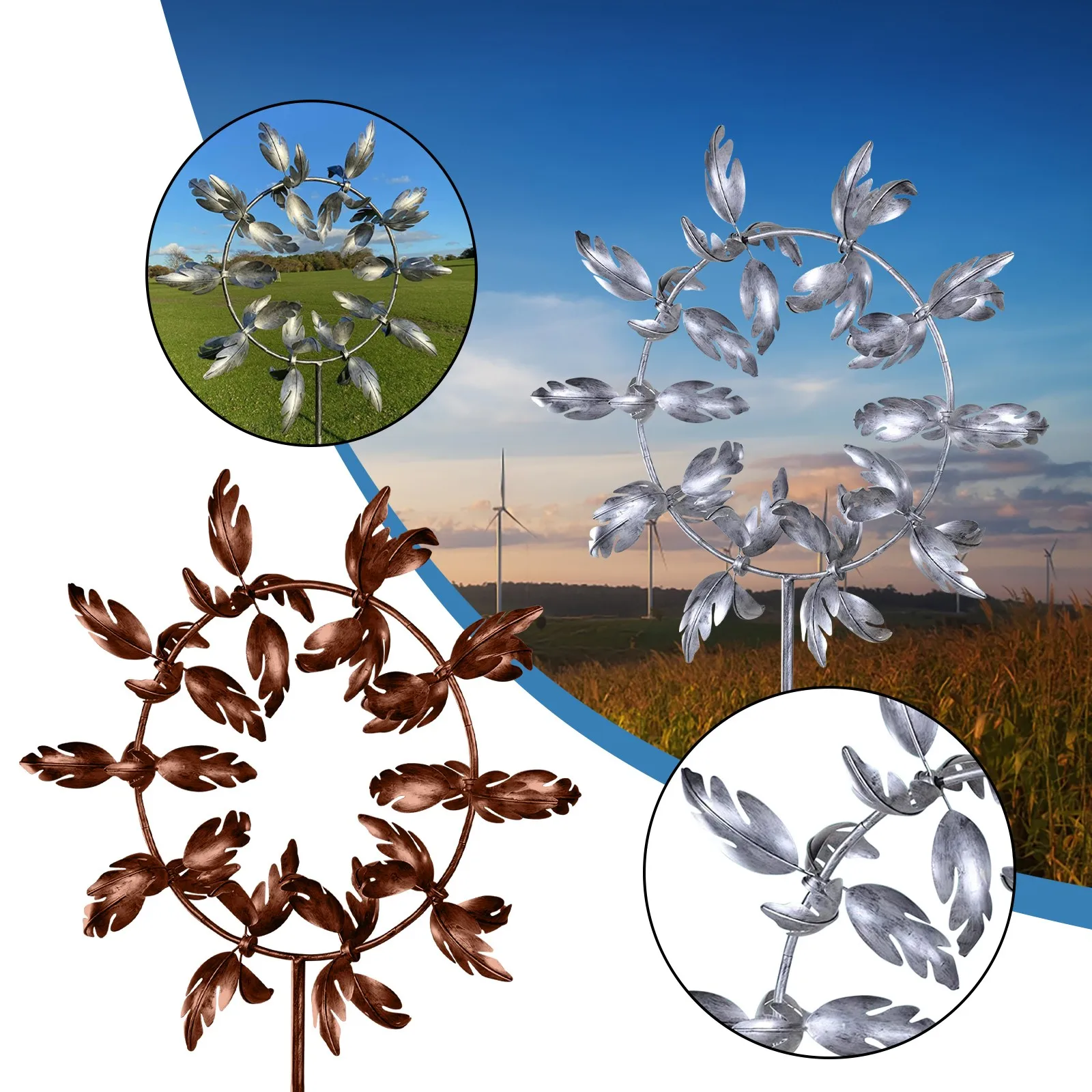 Unique And Magic Outdoor Metal Windmill Wind Catcher Yard Patio Awning ...