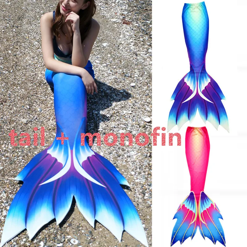 Adults-Mermaid-Costume-with-monofin-Mermaid-tail-Cosplay-Costume-bikini ...