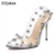 Eilyken Design Rivet Crystal Women Pumps PVC Transparent High Heels Sexy Nightclub Prom Female ...
