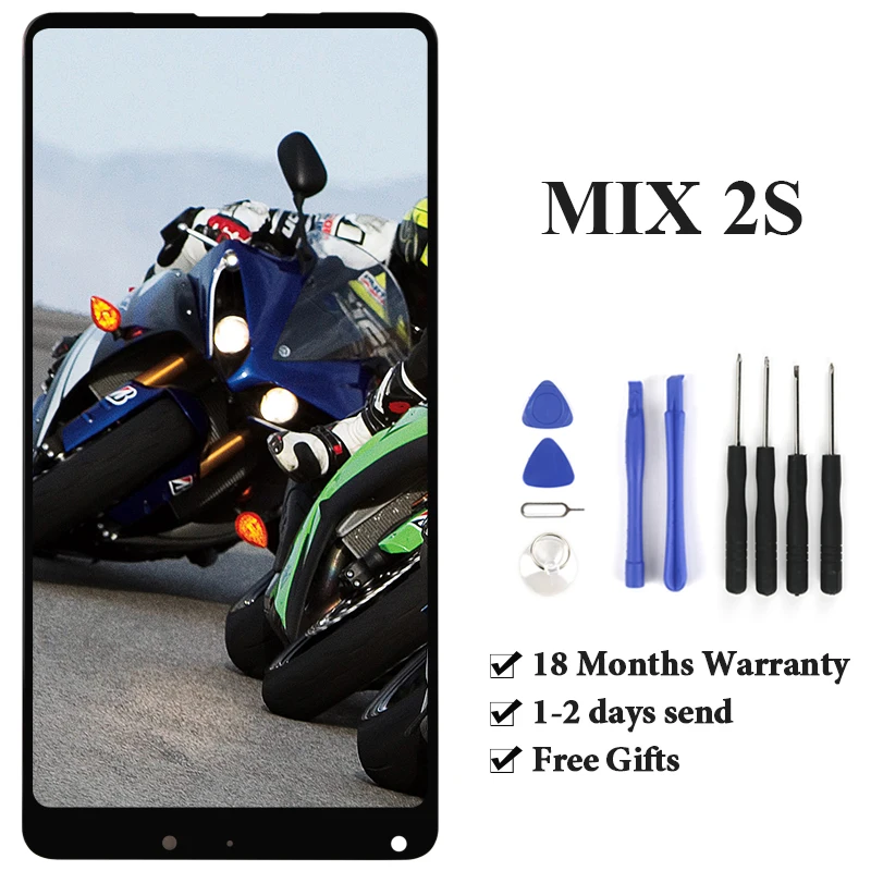Tela lcd de 5.9 polegadas para substituição, para mi mix 2s, display de ...