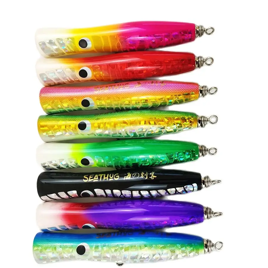 Carpenter Skipjack Wood Floating Popper Stickbait Fishing Lure Medium ...