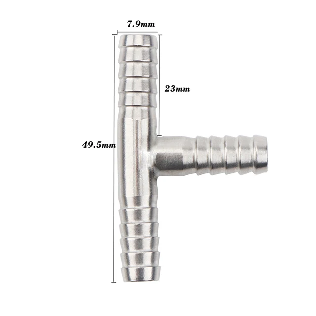 Stainless Steel Barb Tee / Cross / U-Shaped 5/16" Hose Barb Fitting ...