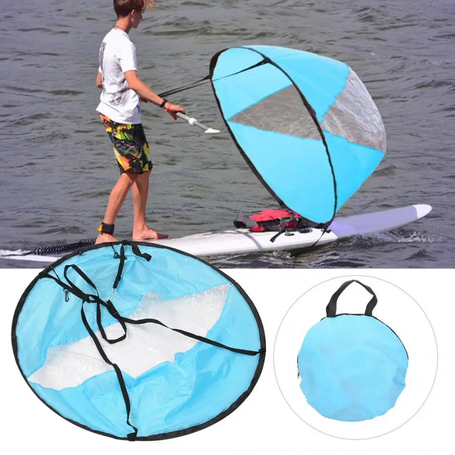 42" 108cm Foldable Kayak Boat Wind Sail Sup Paddle Board Booster Canoe ...