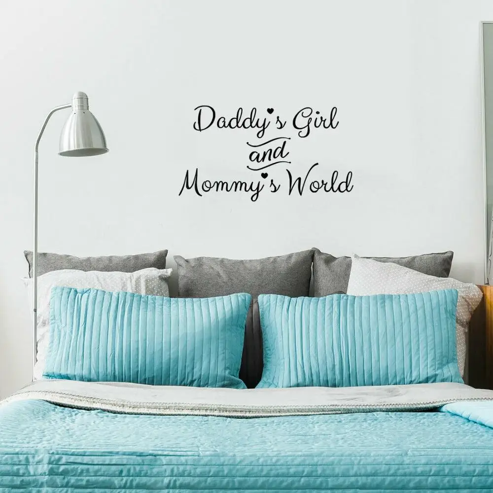 Daddys-Girl-Mommys-World-Letter-Pattern-Wall-Sticker-Self-stick-Art ...
