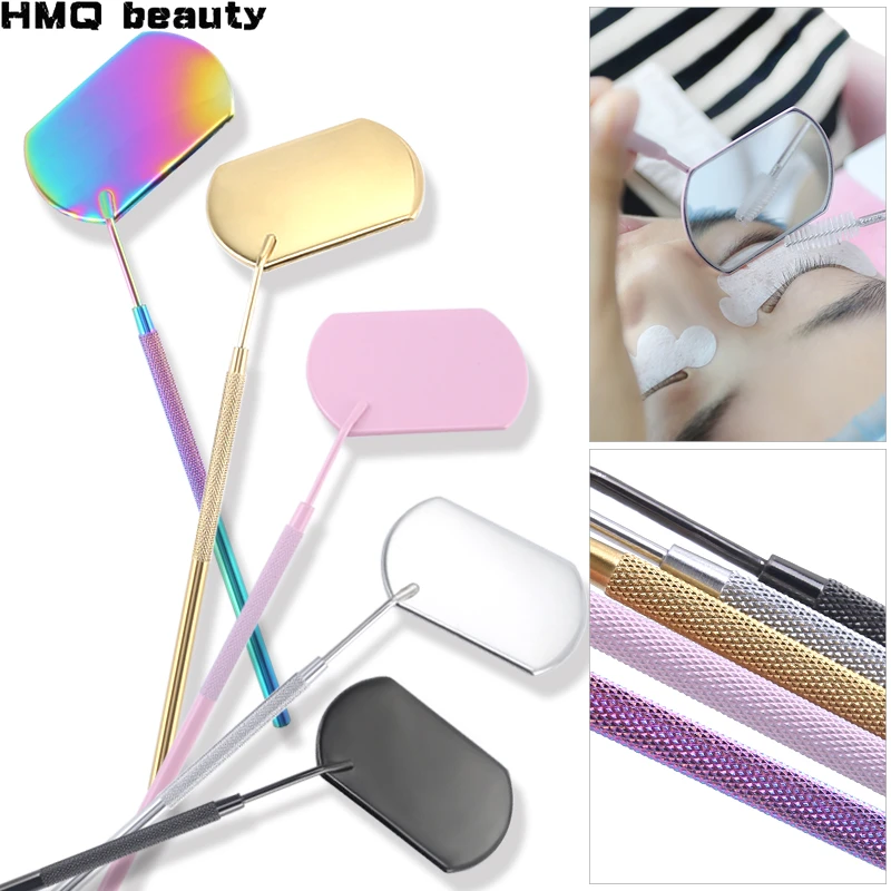 Multifunction Eyelash Mirror Stainless Steel Beauty Makeup Long Handle ...