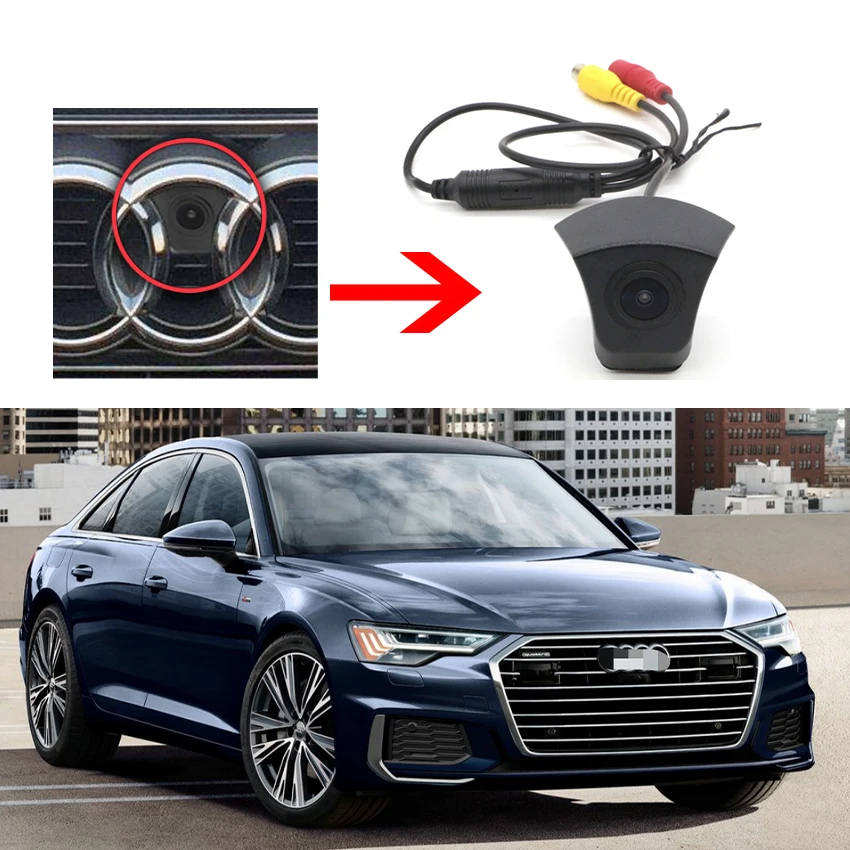Waterproof Night Vision Ccd Car Logo Front View Camera For Audi A3 A4 ...