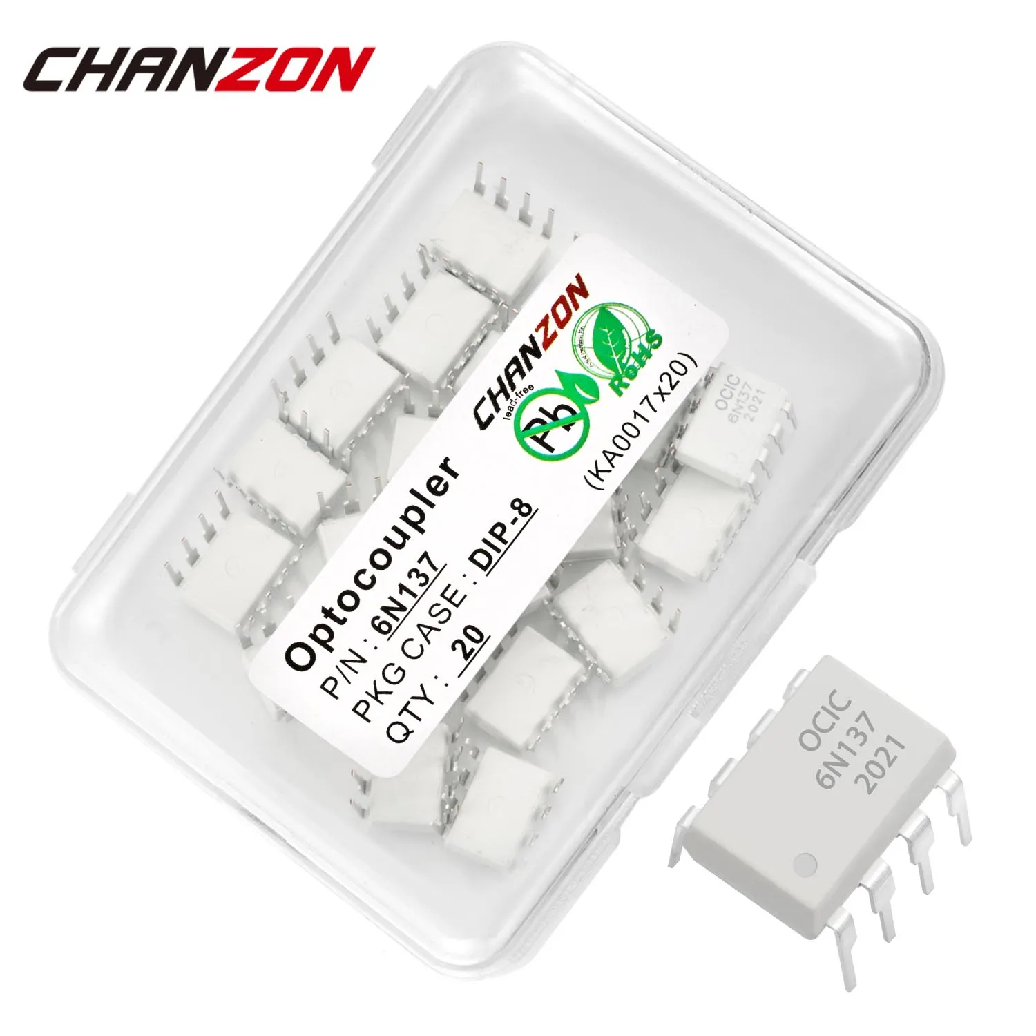 20PCS Optocouplers 6N137 6N137M EL6N137 DIP8 DIP 8 Optoisolator Opto Coupler New and Original IC ...