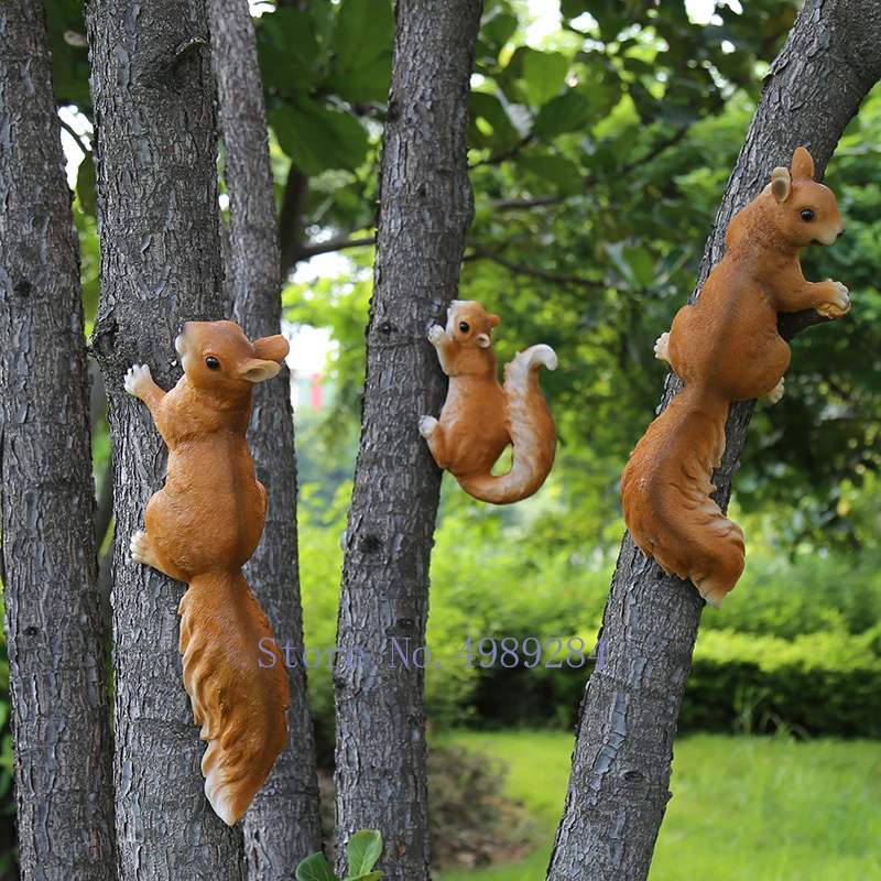 Creative Resin Squirrel Garden Decoration Home Outdoor Accessories ...