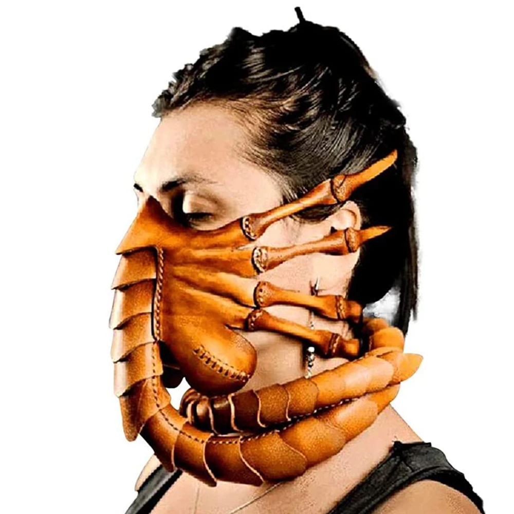 Halloween Funny Scary Face Scorpion Alien Facehugger Cosplay Mask ...