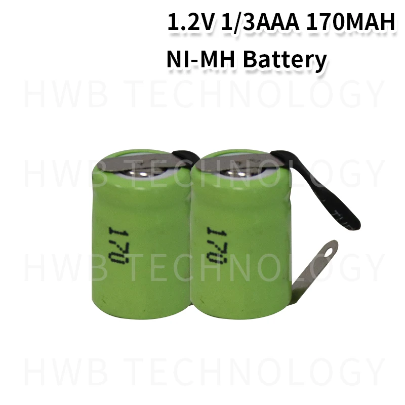 2 Pcs/lot 1.2v 1/3aaa 170mah Ni-mh Battery Band Welding Foot ...