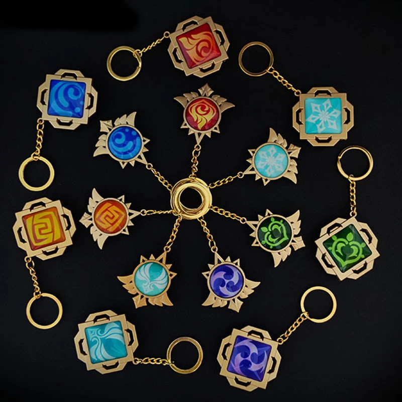 Genshin Impact Mondstadt Liyue Inazuma Sumeru Cosplay Vision Keychain ...