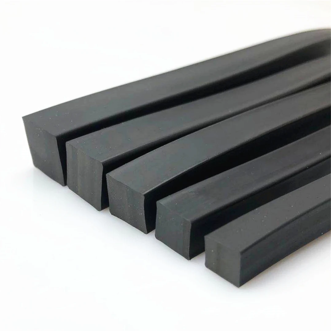 1Meter Square Solid Black Rubber Sealing Strips NBR Seal Bars Oil ...