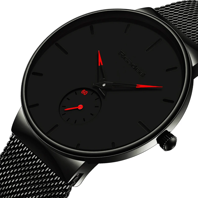 Top Brand Luxury Slim Steel Mesh Men Watch Quartz Sport Watch Fashion ...