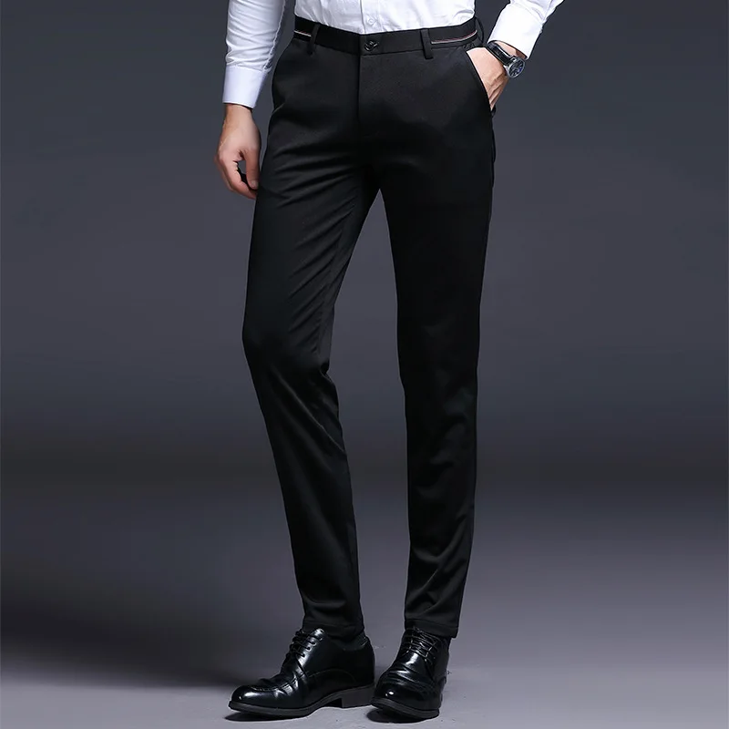 Pantalones de vestir para hombre, pantalón Formal de negocios, informal ...
