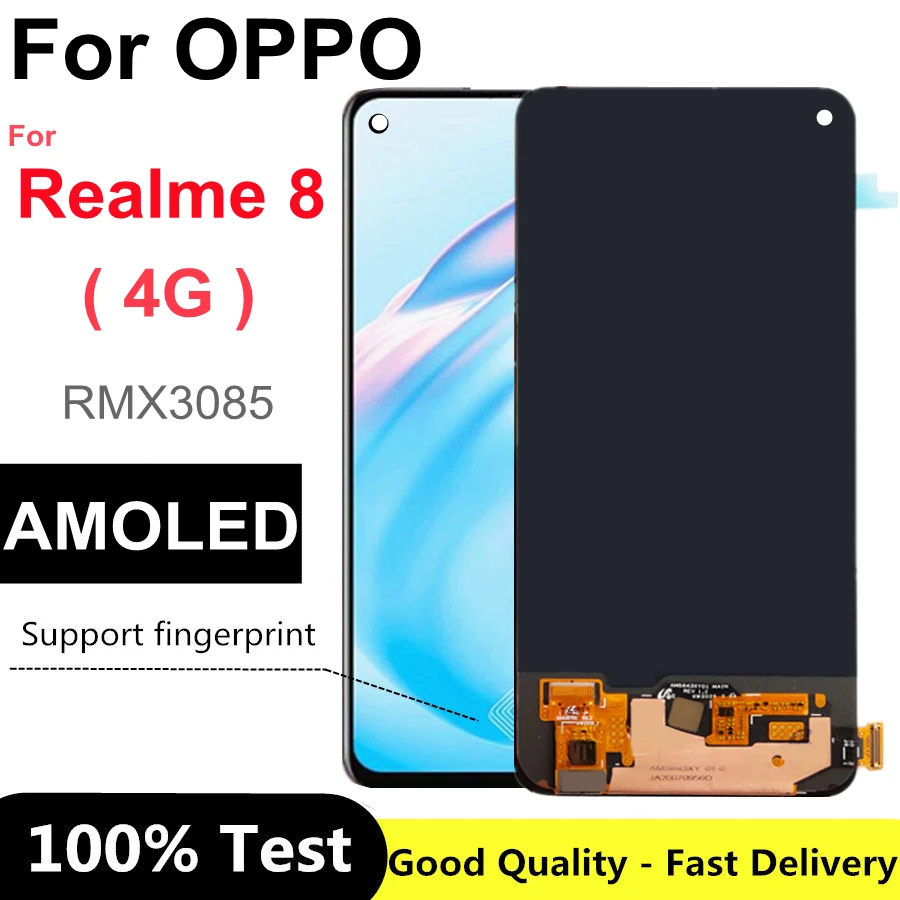 AMOLED-6-4-untuk-Oppo-Realme-8-RMX3085-LCD-Display-Layar-Sentuh ...