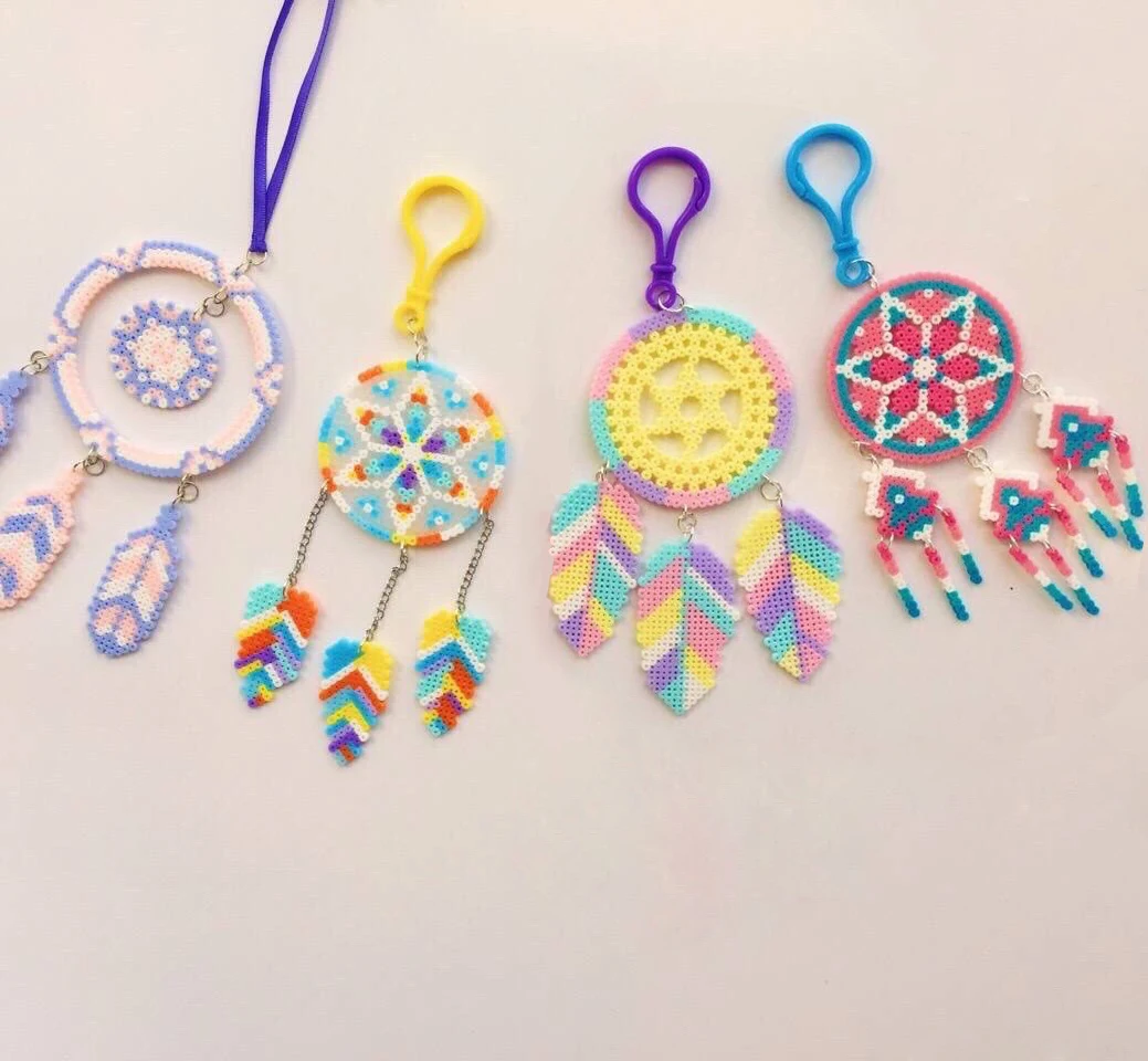 hama beads accessories Chains Bracelet Necklace card issuance brooch ...