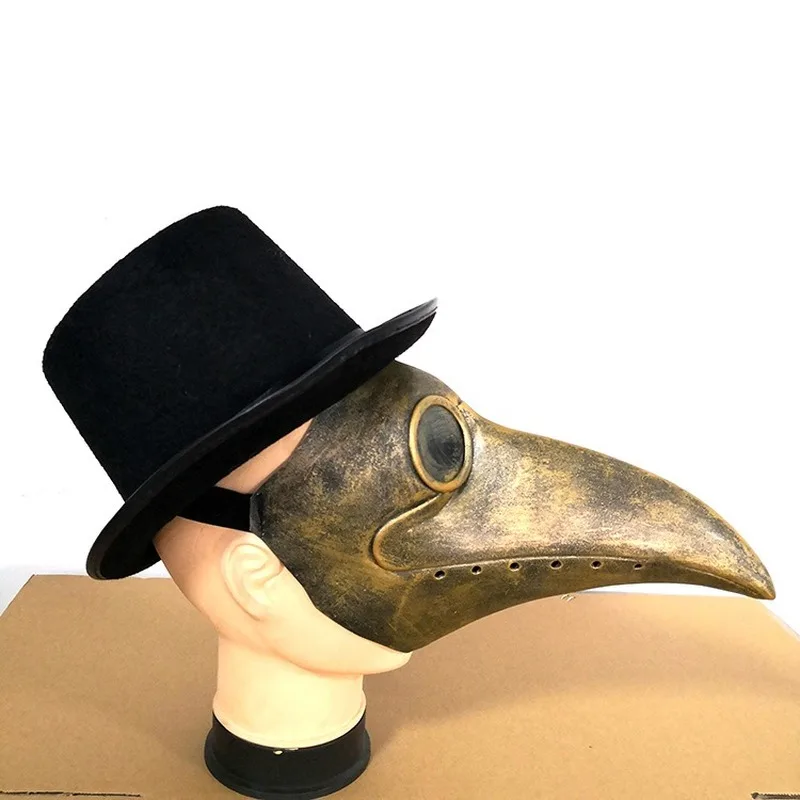 Halloween Plague Doctor Latex Mask Long Nose Beak Bird Crow Cosplay ...