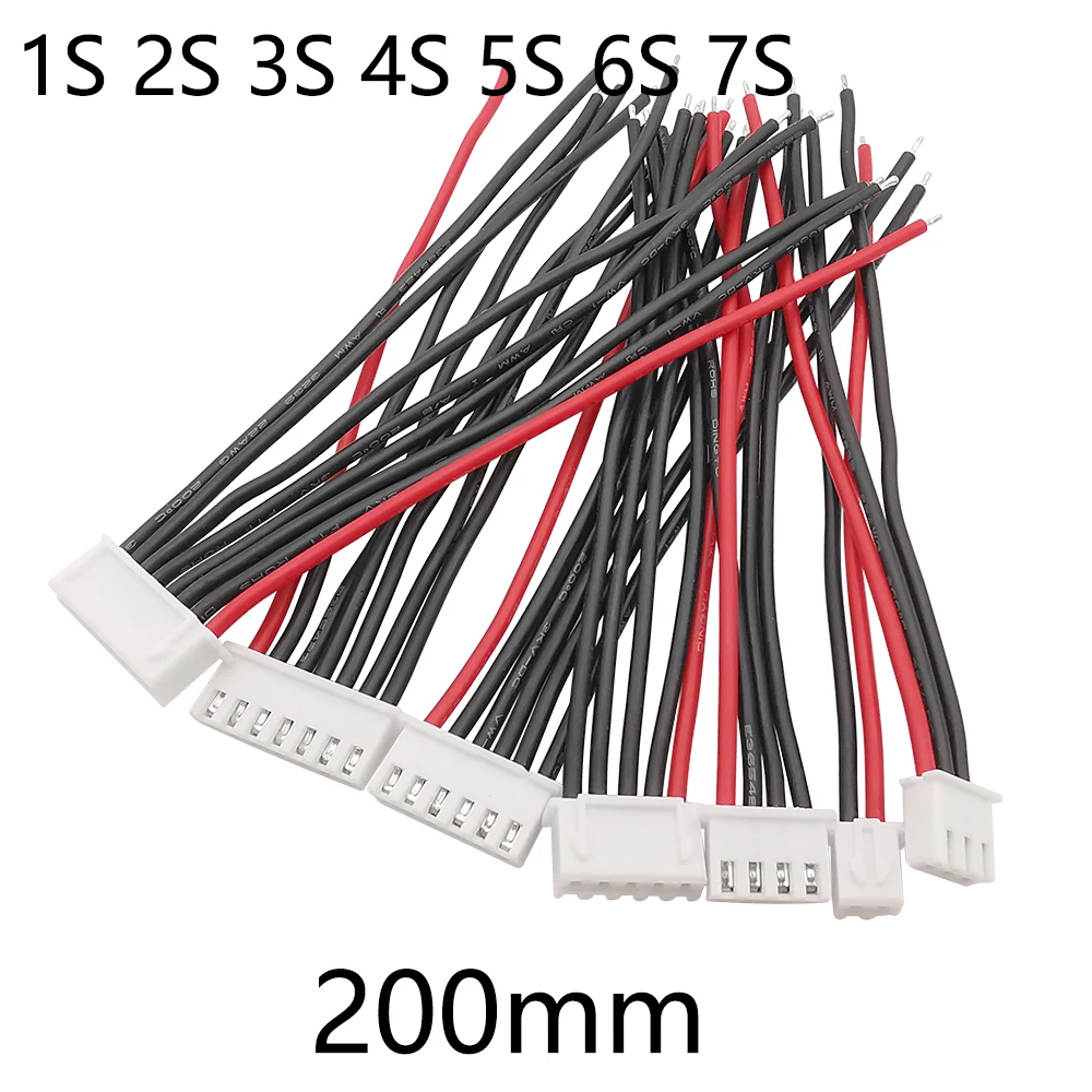 5Pcs JST XH 1s 2s 3s 4s 5s 6s 7s Battery Balancing Charge Plug Silicone ...