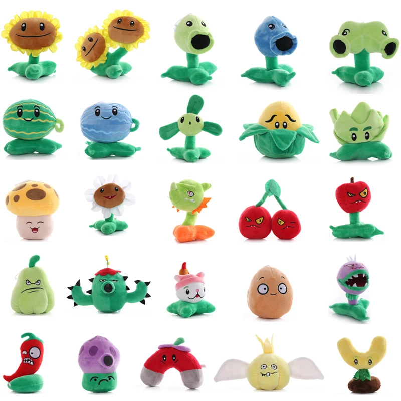 1pcs Plants Vs Zombies Stuffed Plush Toys 13-20cm Pvz Plants Peashooter ...