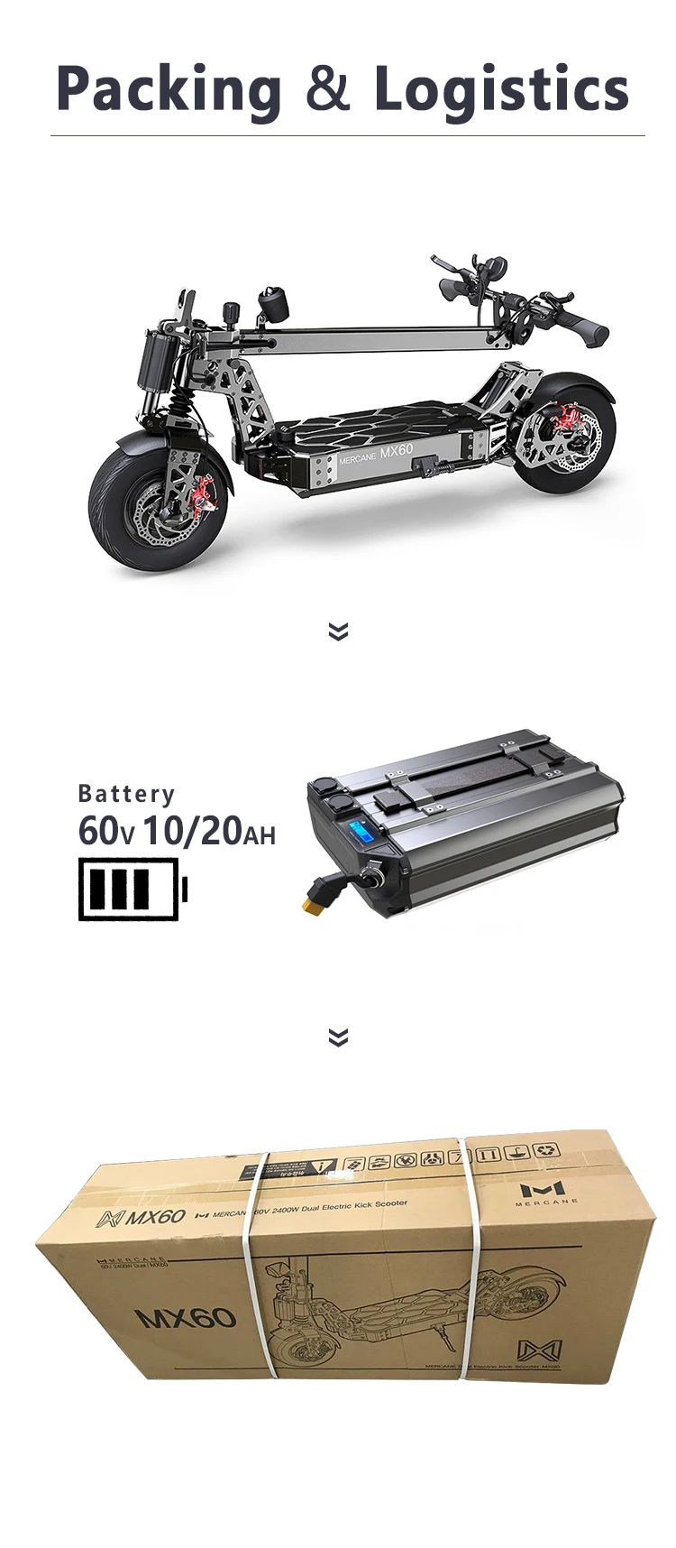 Electric Motorcycle Mercane Scooter 2000W 60V Scooter 100KM Range Mercane Transboard Max Speed ...