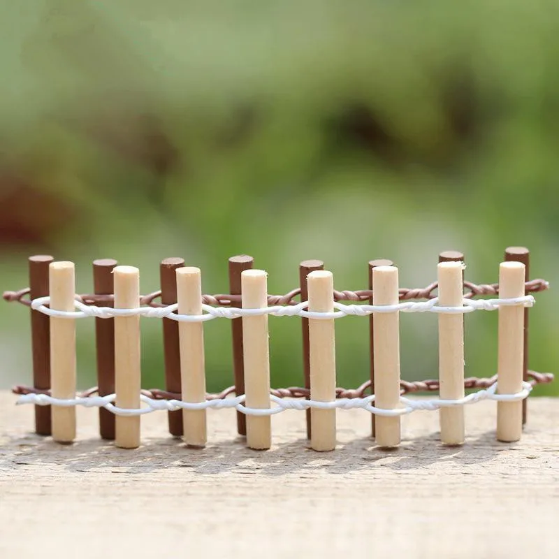 Home & Garden DIY Mini Small Fence Barrier Wooden Craft Miniature Fairy ...