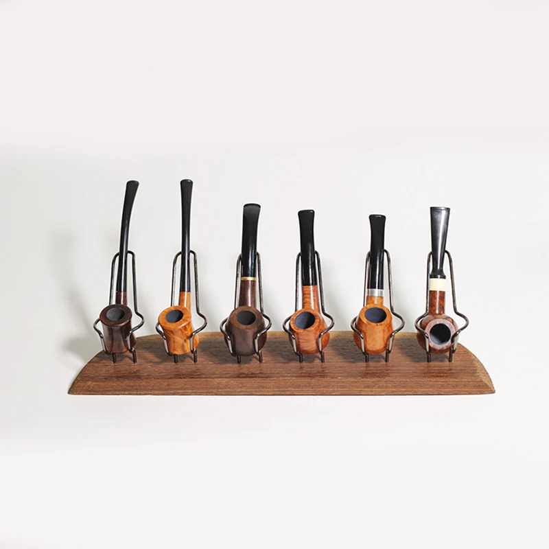 Upscale-Smoking-Pipes-Display-Stand-Holds-5-Pipes-Wooden-Pipe-Rack ...