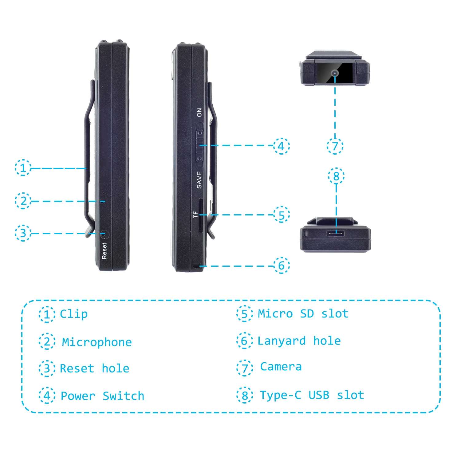 Caméra miniature,Mini caméscope à Clip 1080P, Micro caméra, stylo ...