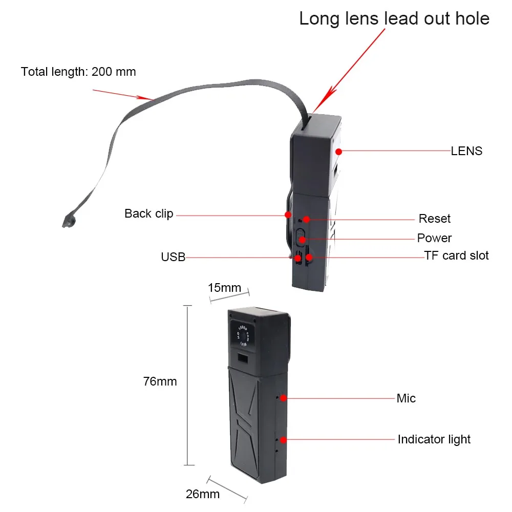 Caméra miniature,Mini caméra de surveillance Portable IP WiFi HD 1080P ...