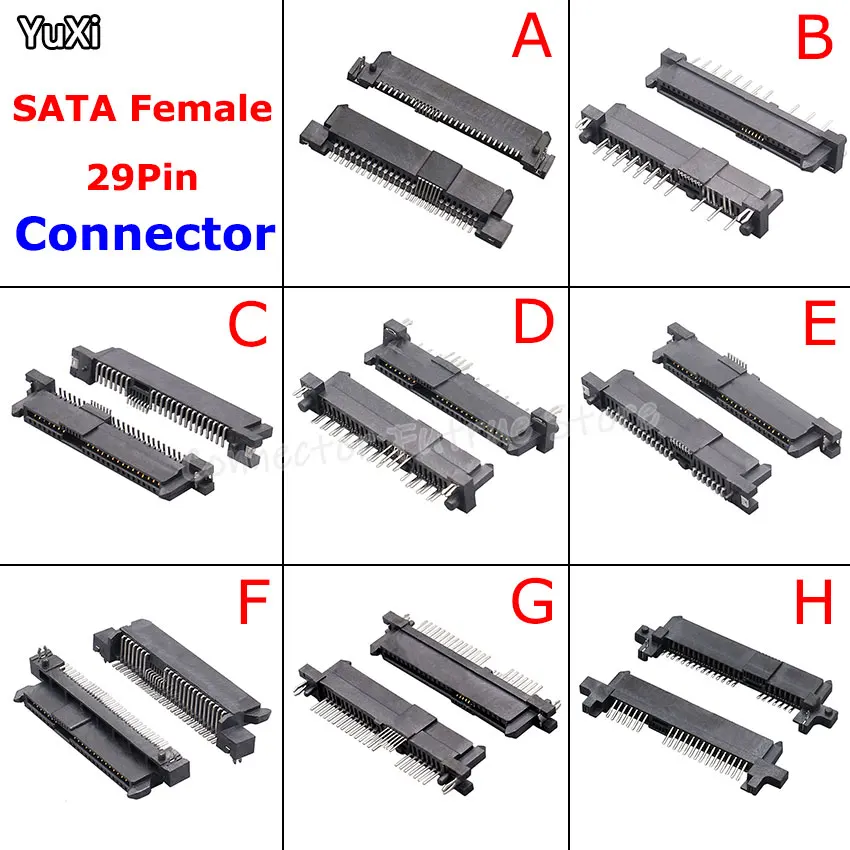 YUXI-1PCS-SATA-Female-Connector-Interface-Socket-29Pin-Female-Hard ...