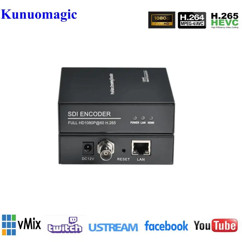 Mpeg4 hevc codificador h.265 h.264, hd 3g sdi para ip, transmissão ao ...