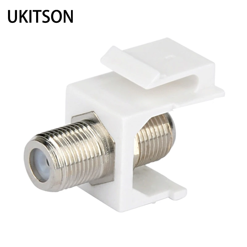 F Head Tv Coax Keystone Jack F-type Female To Female Sat Insert Coupler ...