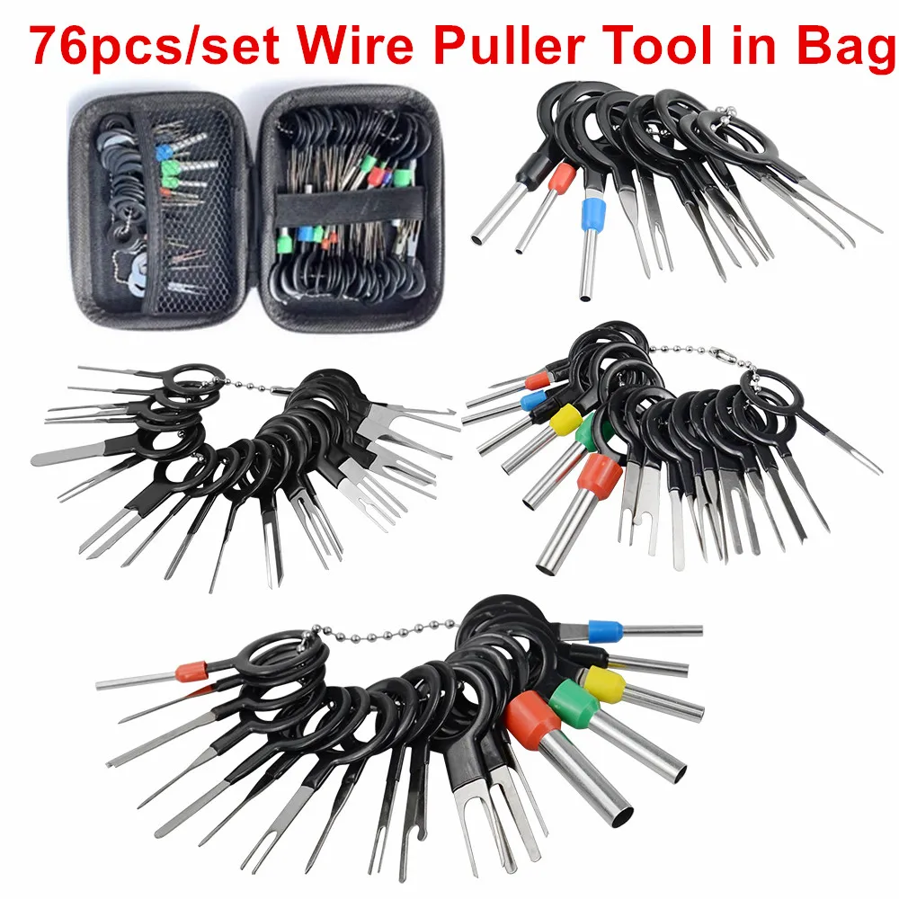 76/100/41pcs Car Terminal Removal Tool Puller Auto Set Motorist Kit ...