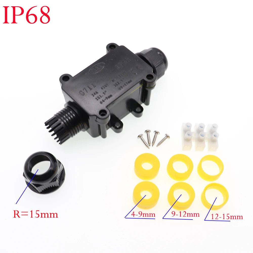 IP68-2-way-Waterproof-Junction-Box-Plastic-Outdoor-Cable-Waterproof ...