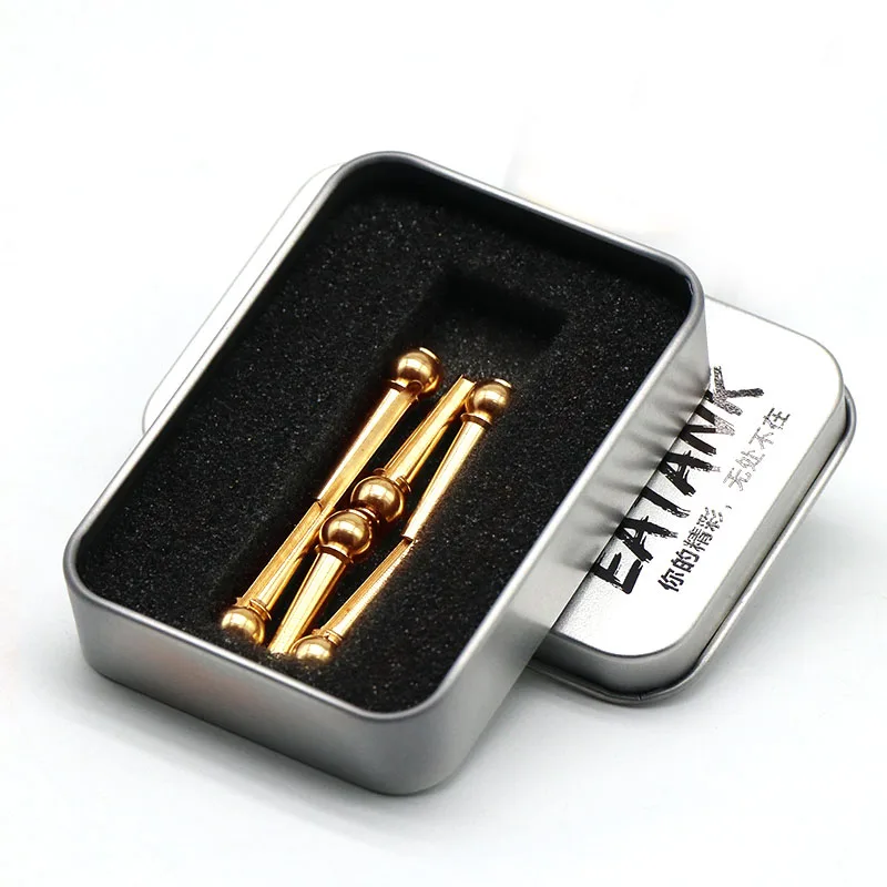 6pcs/Set Acoustic Guitar String Bridge Pins Solid Copper Brass Endpin ...