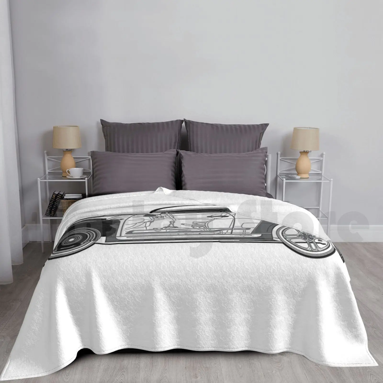 Mini-Jcw-Gp-Blueprint-Blanket-For-Sofa-Bed-Travel-Mini-Cooper-Jcw-Gp ...