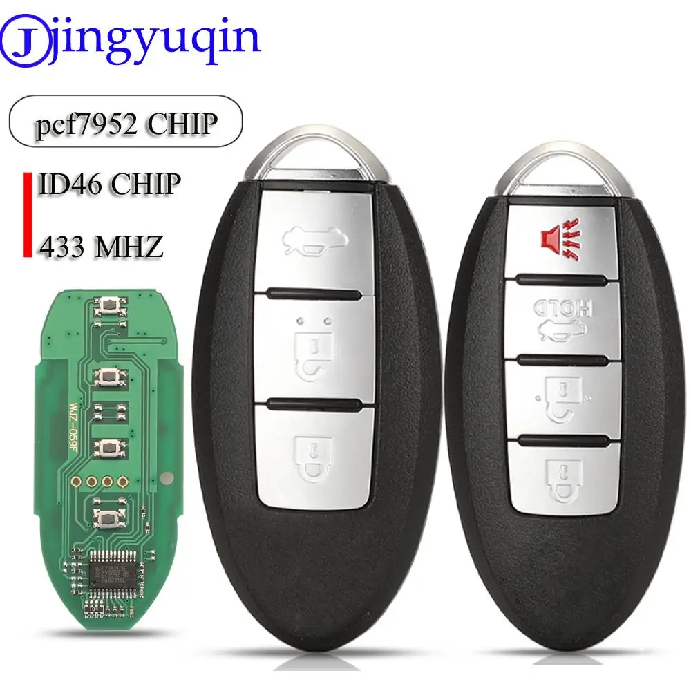 Jingyuqin mando a distancia de coche 433Mhz ID46 PCF7952 Chip para ...