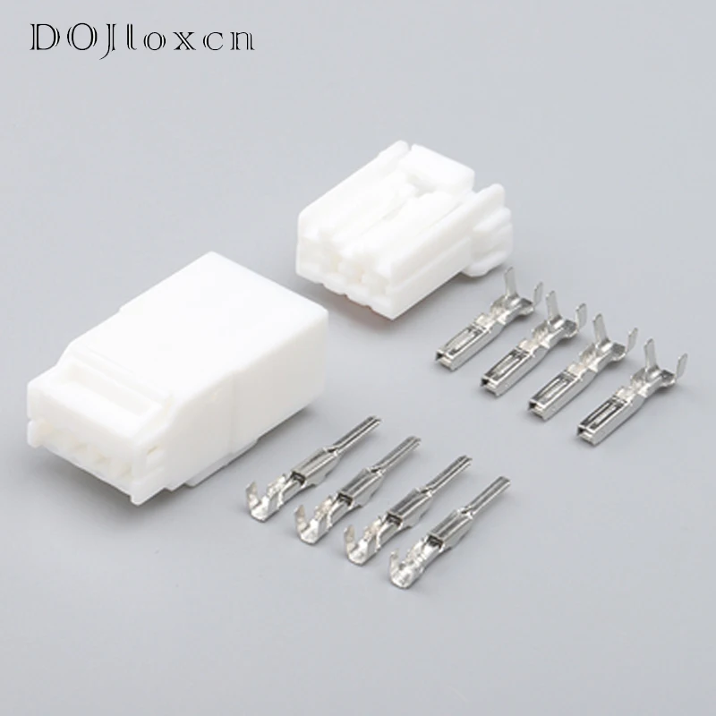 5/10/20/50/Sets 4 Pin Automobile Black White Connector Cable Waterproof ...