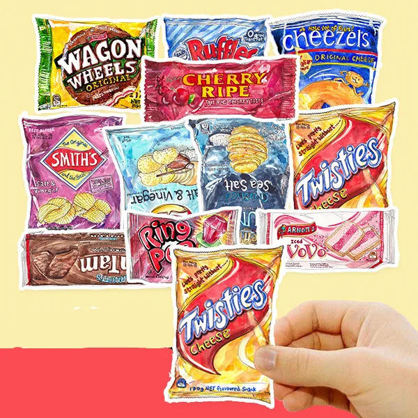21pcs Funny Potato chips drink sticker kids paper diary Journal ...