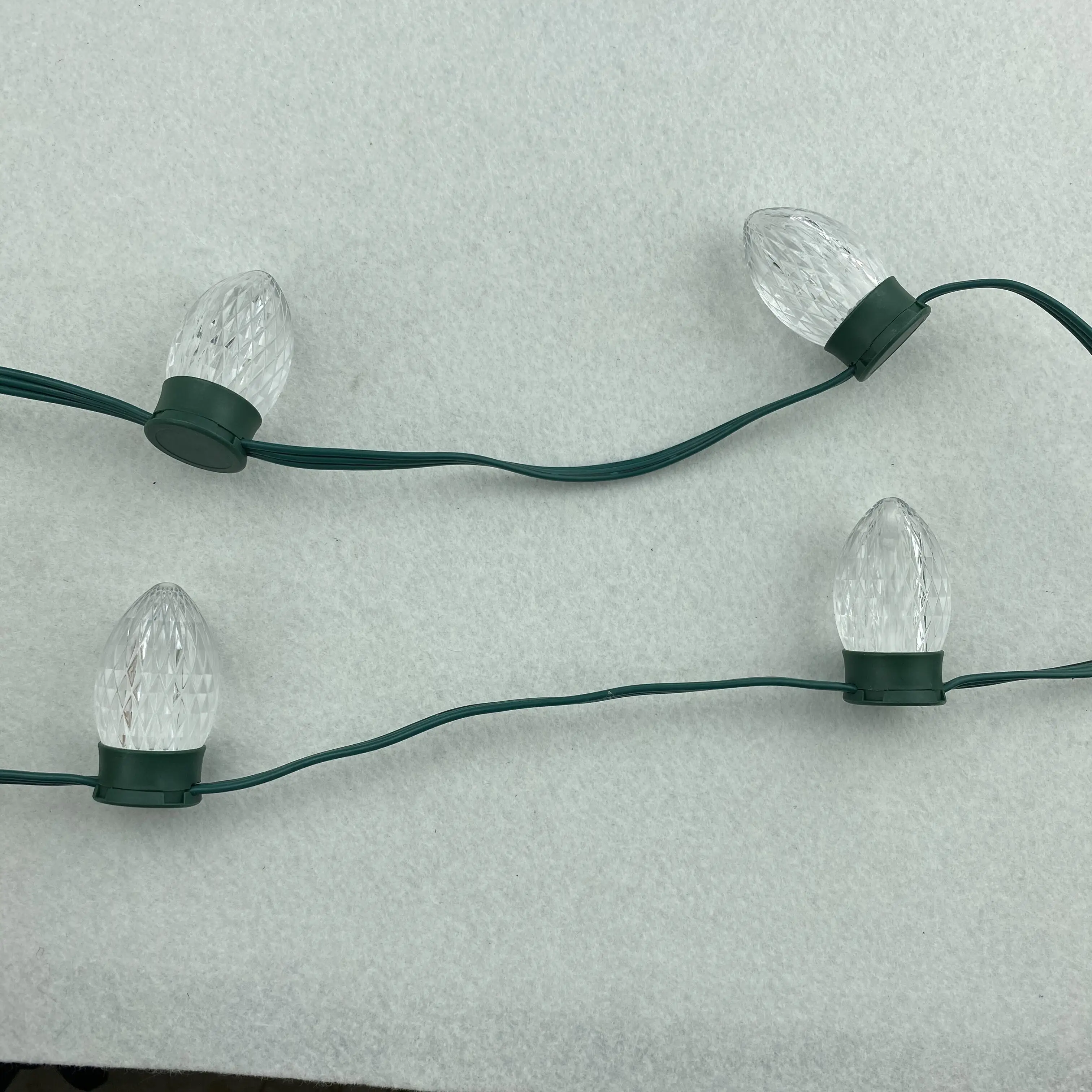 50nodes addressable RGB C9 DC12V WS2811 LED pixel string light;6inches ...