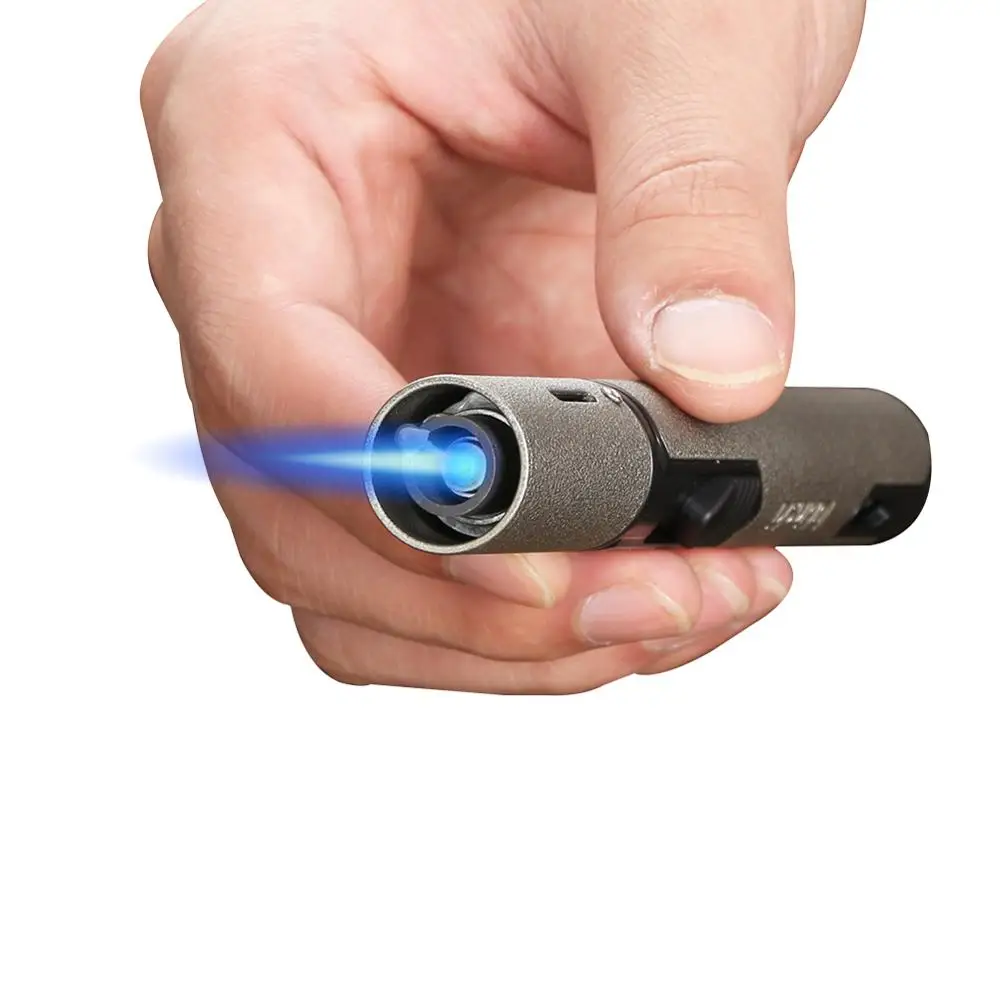 LUBINSKI Metal Jet Flame Torch Lighter Butane Gas Cigar Use Mini Size ...