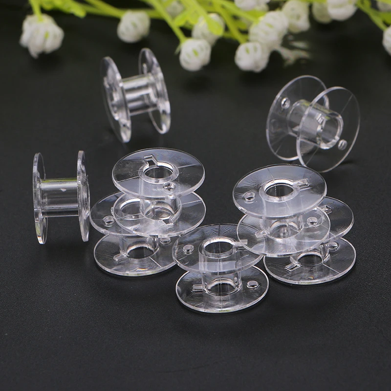 Zotoone 10pcs/lot Clear Plastic Empty Bobbins For Brother Janome Singer ...