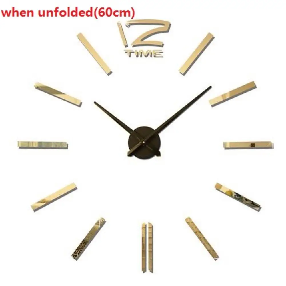 Современный дизайн Мини Diy большие настенные часы наклейка немой Цифровой 3d стены большие часы