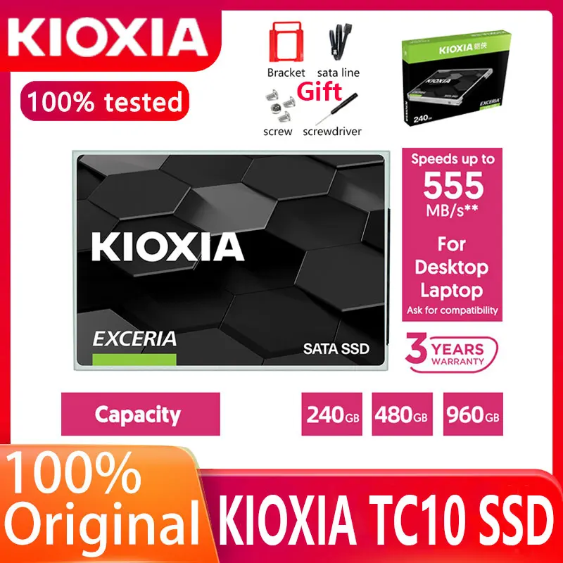 Kioxia unidad interna de estado sólido TC10 EXCERIA SSD, 240gb, 480gb, 960gb, 2,5 pulgadas, SATA ...