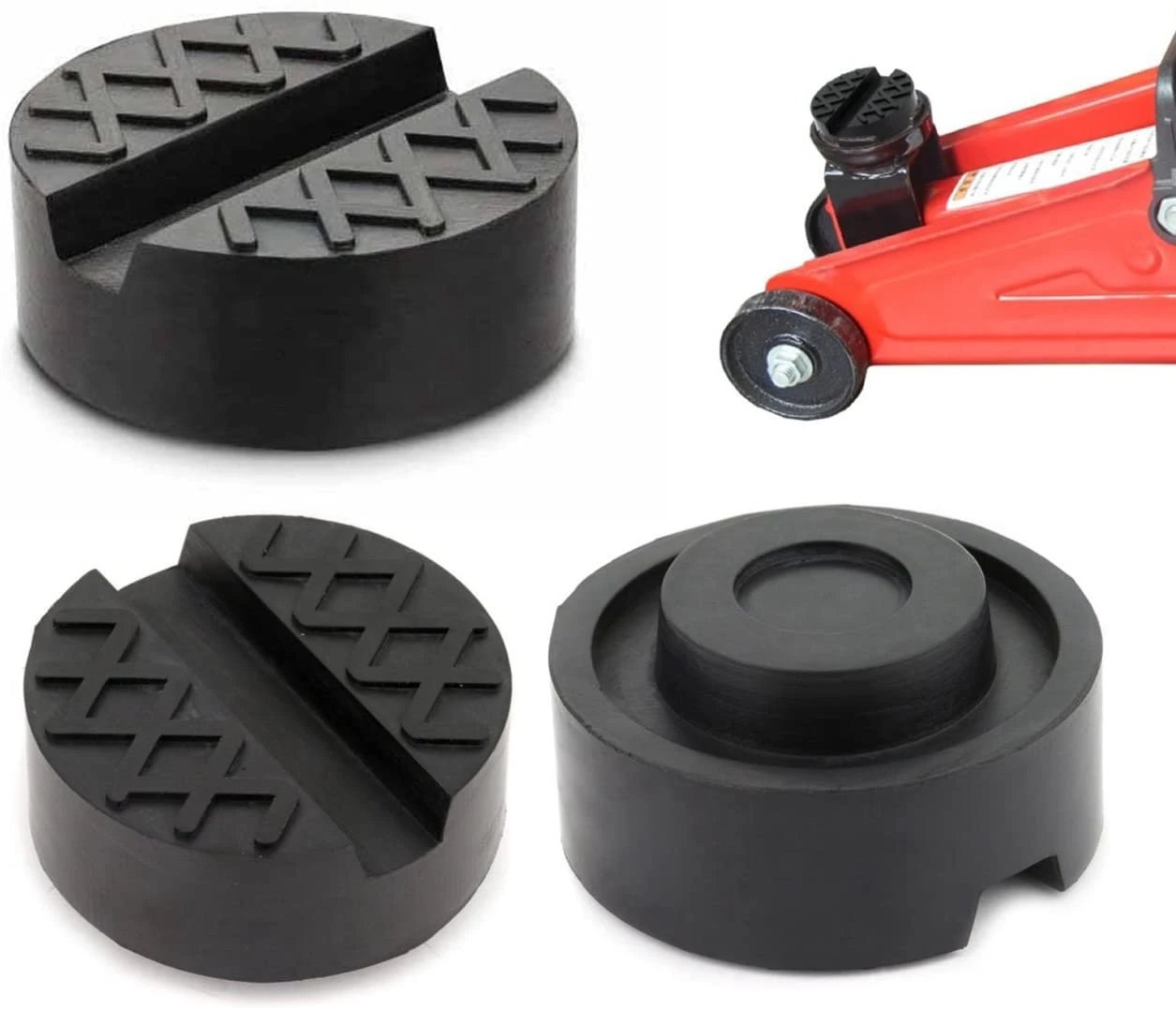 Floor Slotted Car Jack Rubber Pad Frame Protector Adapter Jacking Tool ...