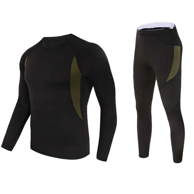 Men’s Thermal Winter Fleece Tactical Underwear Uniforms Military Army ...