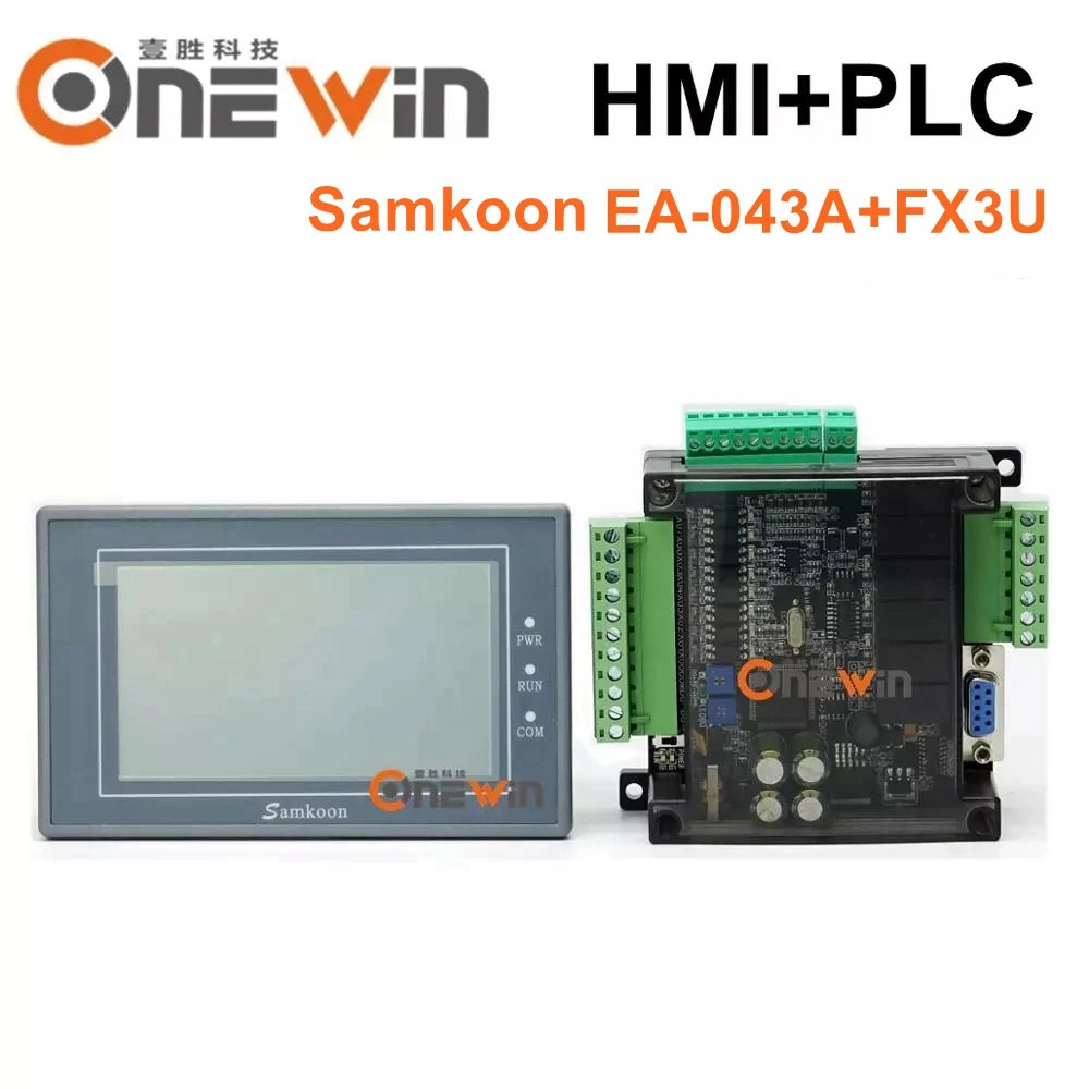 Samkoon EA 043A HMI 터치 스크린, 4.3 인치 및 FX3U 시리즈 PLC 산업용 제어 보드|CNC 컨트롤러 ...