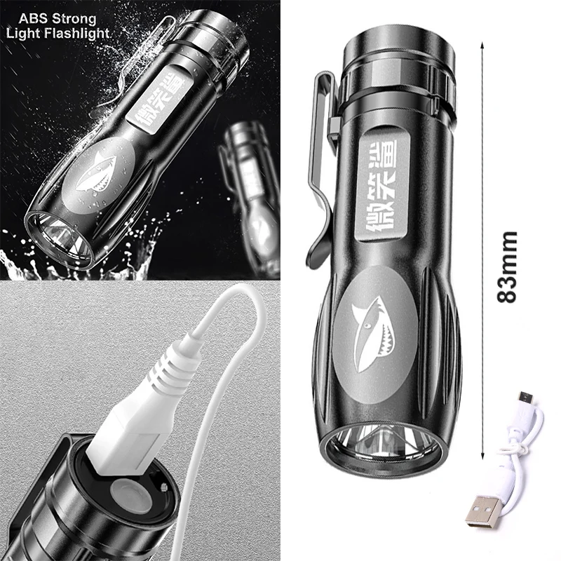 Super Bright ABS Strong Light Focusing Led Flashlight Portable Mini ...